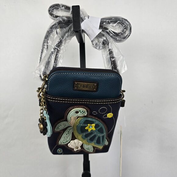 Chala | Bags | Chala Turtle Crossbody Bag Navy Convertible Cell Phone ...